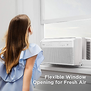 Midea U Inverter Window Air Conditioner 10,000BTU, The First U-Shaped AC with Open Window Flexibility, Robust Installation,Extreme Quiet, 35% Energy Saving, WiFi,Alexa,Remote, Bracket Included (Renewed)