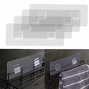 4 Pcs Adhesive Hooks Sticker Replacement for Shower Caddy Basket