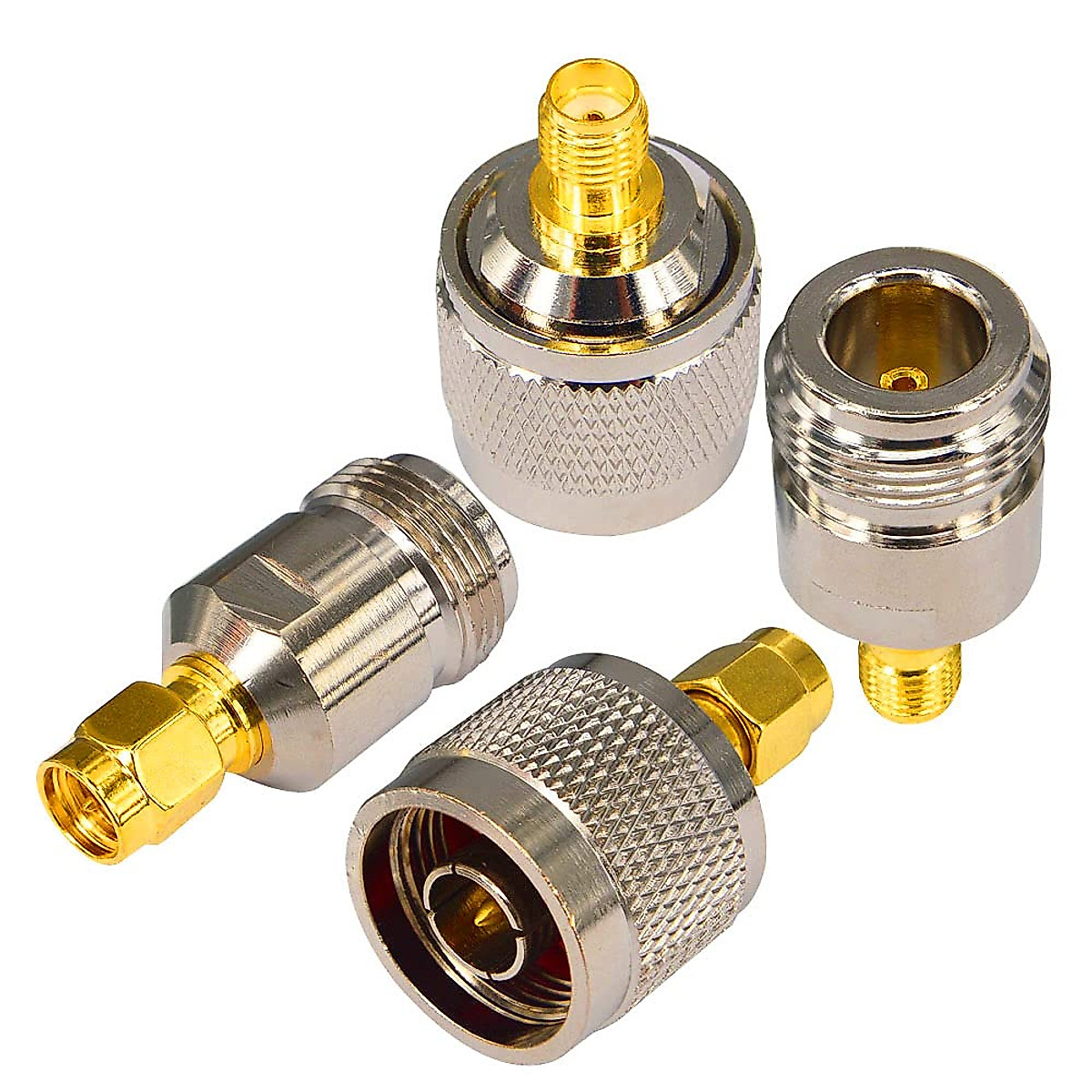 onelinkmore SMA to N Adapter Kit 4 Type RF Connectors N Male/Female to SMA Female/Male Wi-Fi Adapter SDR Connectors …
