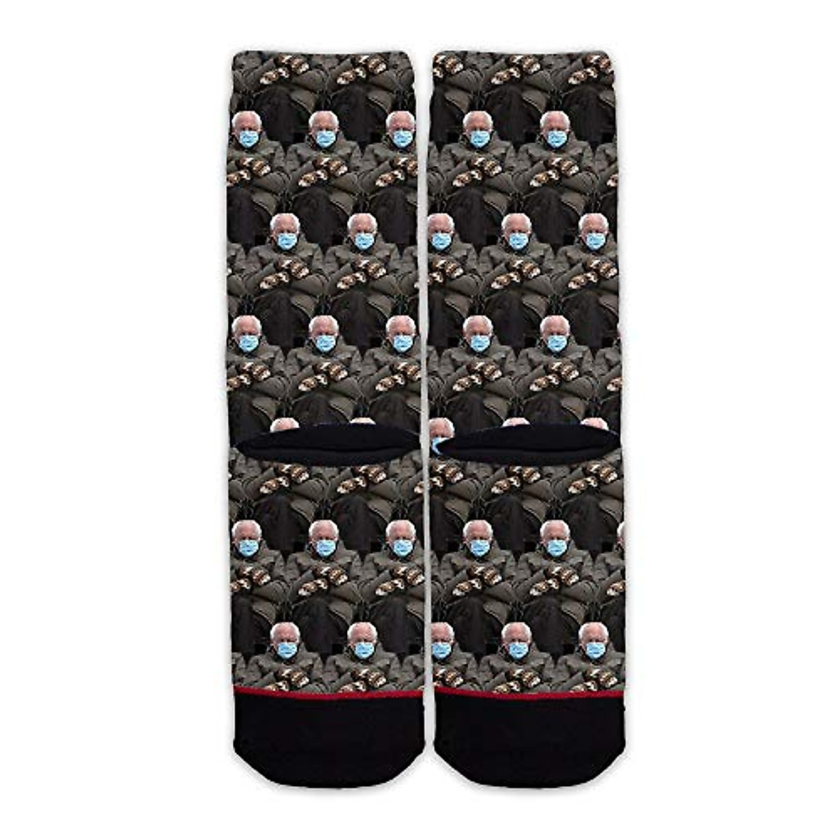 Function - Bernie Sanders Chair Meme All Over Socks Printed Men's Women's President Biden Inauguration 2020 2021 Socially Distanced Funny Joke Democrat Feel The Bern Sad