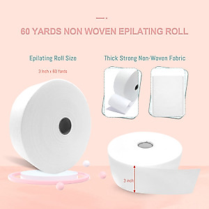 Charmyth Wax Strips Epilating Roll Non Woven Disposable for Body & Face 60 Yard Hair Removal Waxing Strips