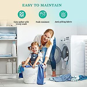 JOOKI Striped Bed Sheets Set Full, 100% Microfiber Full Size Sheets Set Luxury Hotel Soft Cooling Sheets, 16" Deep Pocket Sheets, Breathable Wrinkle Free 4 Piece Bedding, White