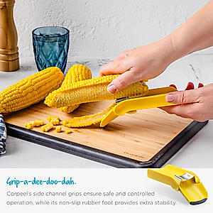 Dreamfarm Corpeel Easy, Speedy, Mess-Free Corn Peeler, Corn Stripper, Corn Separator - Yellow