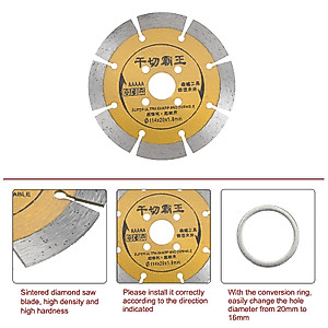 HARFINGTON Diamond Blade, 4.5" 114mm Segmented Rim Diamond Blades Segmented Saw Diamond Blade with 20mm Arbor for Angle Grinders for Cutting Concrete Stone Masonry Brick Block, Yellow