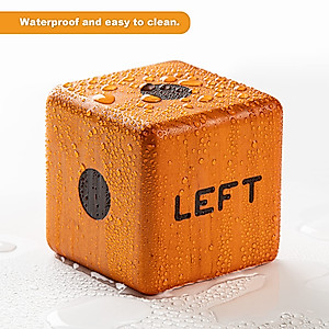 Crobyi Giant Right Center Left Dice Game with 24 Large Chips & Carry Bag. 3.5" Giant Wooden Outdoor & Lawn Dice Game for Family.