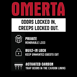 DIME BAGS Omerta Don Carbon Filter Sling Backpack | Crossbody Bag with Activated Carbon Lining (Black)