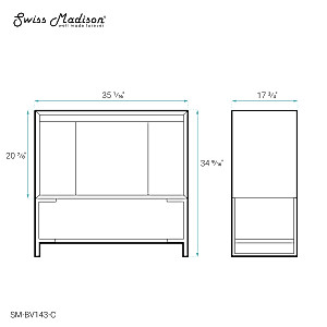 Swiss Madison Well Made Forever Marseille 36" Bathroom Oak-Cabinet Only Bath Vanity