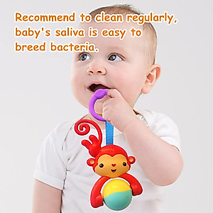 YUNLOVXEE Baby Toys, Cartoon Animal Hanging Rattle Toys, Handbells Baby Rattles, Baby Bed Crib Car Seat Travel Stroller Toys for Infant, Best Birthday Gift for Newborn, 4 Pack