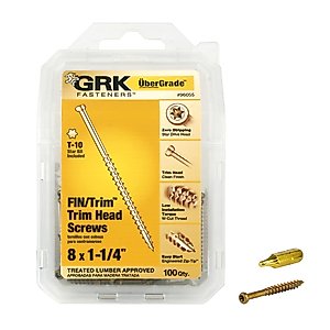 GRK Fasteners 96055 FIN/Trim #8 x 1-1/4" Screws 100CT
