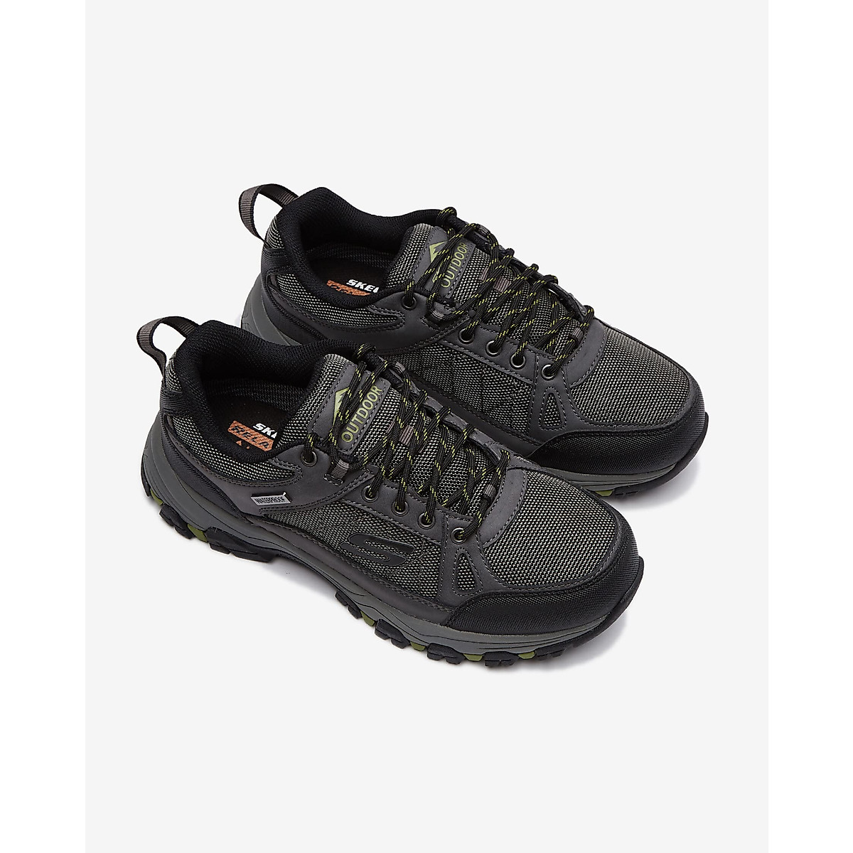 Skechers USA Men's Men's Selmen-Cormack Waterproof Low Profile Water Proof Lace Up with Cap Toe Oxford, Char, 13