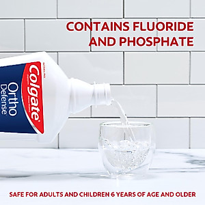 Colgate Ortho Defense Phos Flur Anti Cavity Fluoride Rinse, Mint, 16.9 Ounce