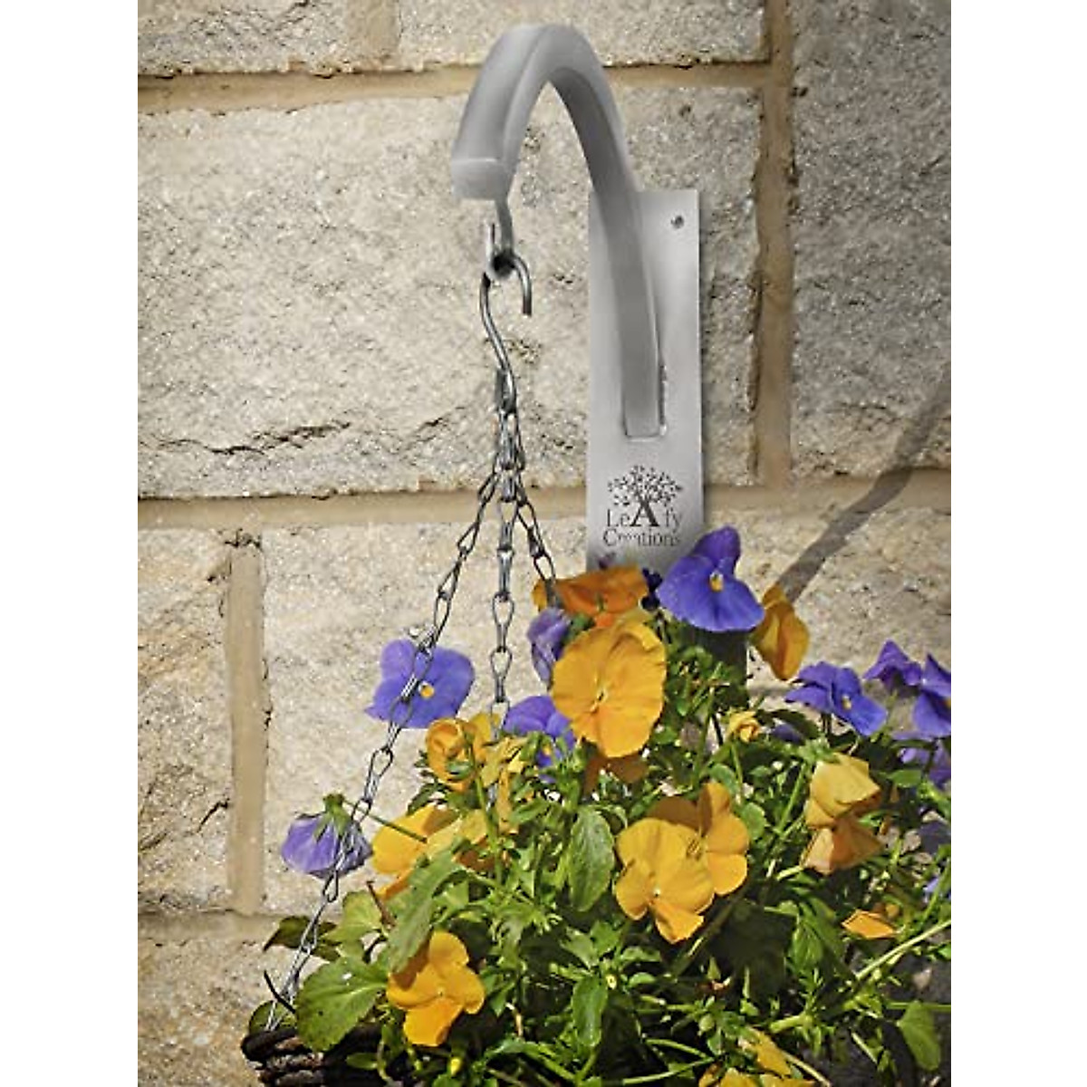 Leafy Creations High End Straight Stainless Steel Plant Hanger, Plant Hooks for Outdoor Hanging Plants, Shepherds Hook for Outdoor, Hanging Bracket for Garden, Bird Feeder Hangers for Outside