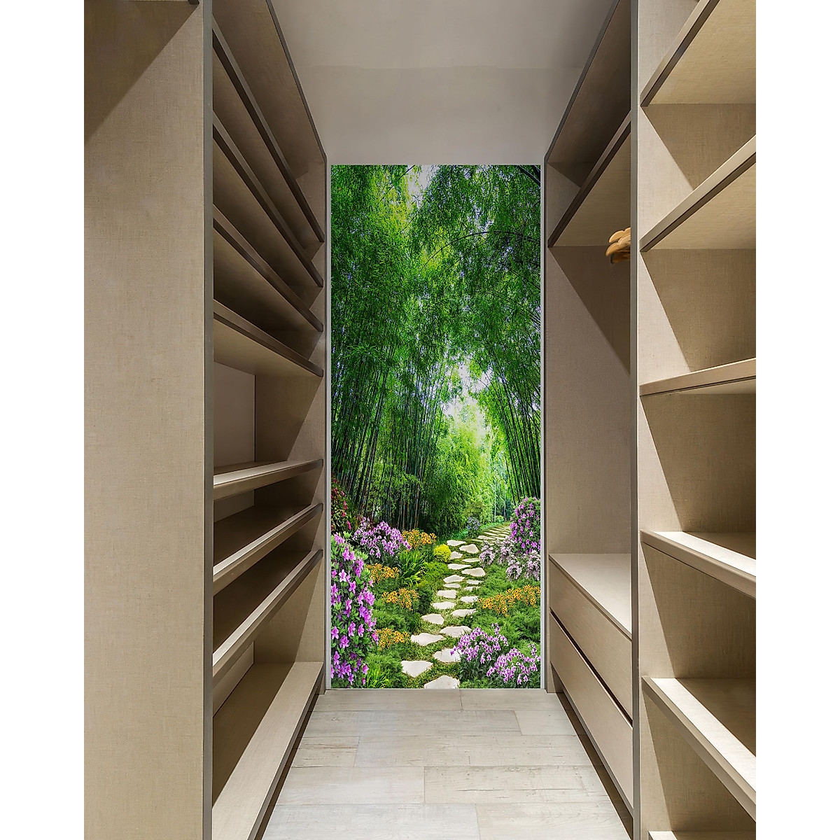 FLFK Door Sticker - Door Mural Peel and Stick, Removable Self-Adhesive Scenic Door Wallpaper for Home Decor, 30.3 "W x 78.7 "L, Set of 2 Sheets