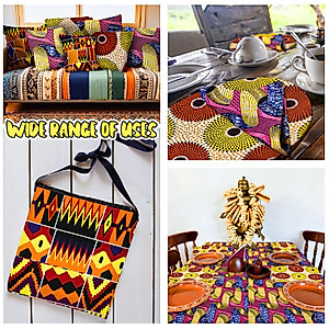 Hahafelt 3 Pcs African Fabric by The Yard African Wax Ankara Print Fabric for Sewing 45'' Wide Total 3 Yards African Cloth for Quilting Crafting DIY Hairband Pillowcase Napkin Face Covering