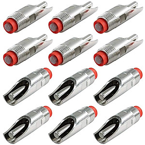 DRULAT 1/2" NPT Pig Nipple Waterer for Barrel Kit 8PCS Automatic Pig Waterer with Filter for Sows Piglets Dogs