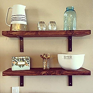 4 Pack - 10"L x 6"H Angle Shelf Bracket, Iron Shelf Brackets, Metal Shelf Bracket, Industrial Shelf Bracket, Modern Shelf Bracket, Shelving