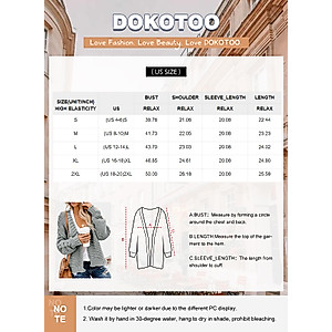 Dokotoo Womens Sweater Cardigans Fashion Ladies Winter Warm Cozy Open Front Pockets Long Sleeve Chunky Warm Cable Knit Cardigan Sweater Pullover Outwear Coat Green XL