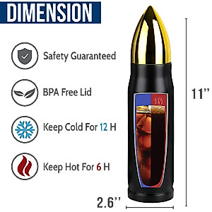 Limima Veteran Gifts, Veteran Tumbler, Veteran Day, Merry Christmas, Xmas, Birthday Gift For Veteran, Gift For Men, Him, Navy, Army, Air Force, Marine Corps Veteran Gifts - 17oz Veteran Bullet Tumbler