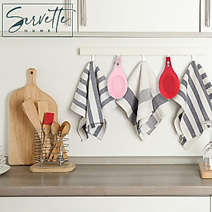 Round Silicone Spoon Rests - Set of 2 Red