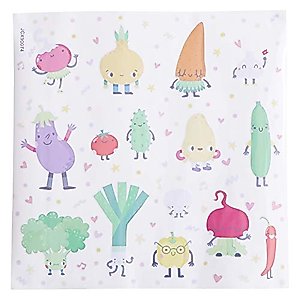 SOLUSTRE 1 Set Self- Adhesive Kitchen Food Wall Decals Cartoon Carrot Onion Window Sticker Food Educational Decals Funny Wall Art Refrigerator Removable DIY Sticker