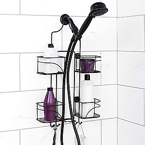Zenna Home Expandable Over-The-Shower Caddy, Bronze & Expandable Over-The-Shower Caddy, Chrome