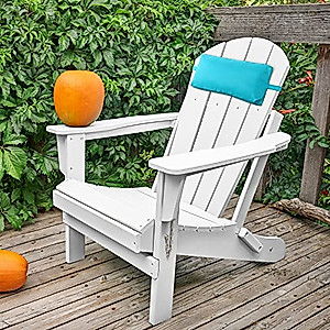Qunclay 2 Piece Headrest Pillow Pool Furniture Lounge Pillow Chair Pillows Patio Furniture Pillows with Adjustable Elastic Tape Band Head Support Pillow for Pool Patio Chairs (Turquoise)
