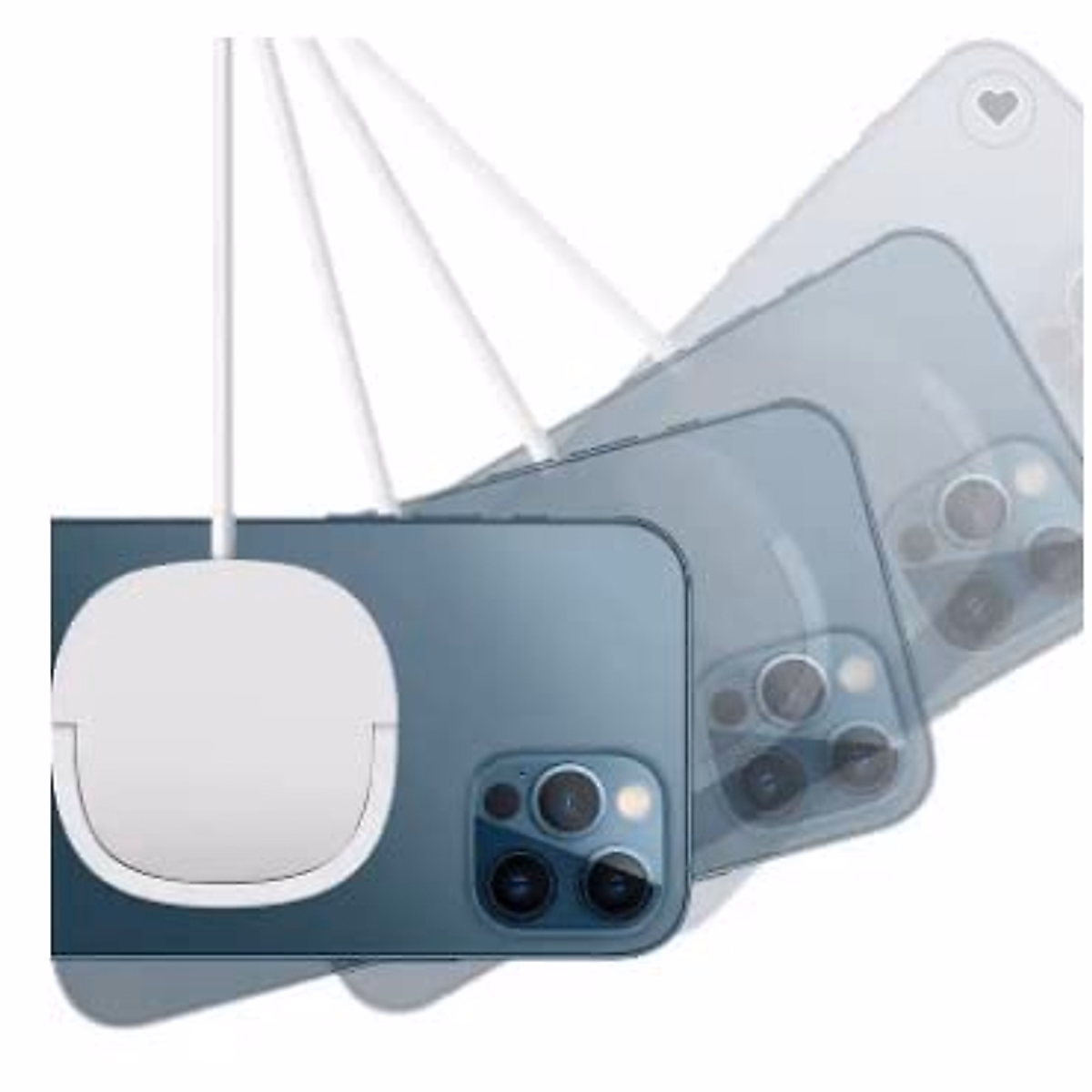 Fast Wireless Charger, compadible with airpods pro Any Apple Product, qicertifield, Charging Pad, 15 Watts, Fact Charging. (White)