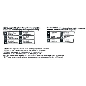 HDX FMM-2 Replacement Water Filter / Purifier for Whirlpool Refrigerators (2 Pack)