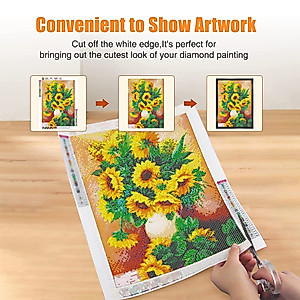 Isshrimp 6 Pack Diamond Painting Frames 30x40cm,12x16 Inch Diamond Art Frames,Inside Size 10x14 inch,Magnetic Diamond Art Frame Self-Adhesive, Poster Frames for Home Wall Office Deco(Black).