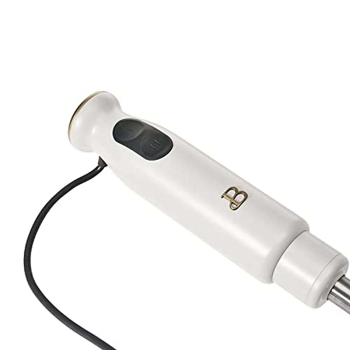 Beautiful Immersion Blender with 500ml Chopper and 700ml Measuring Cup, by Drew Barrymore (White Icing)