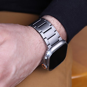 Ultra 2 Titanium Band 49mm Compatible with Apple Watch Ultra 2 & Ultra 1 Metal Band - Titanium Metal Bracelet