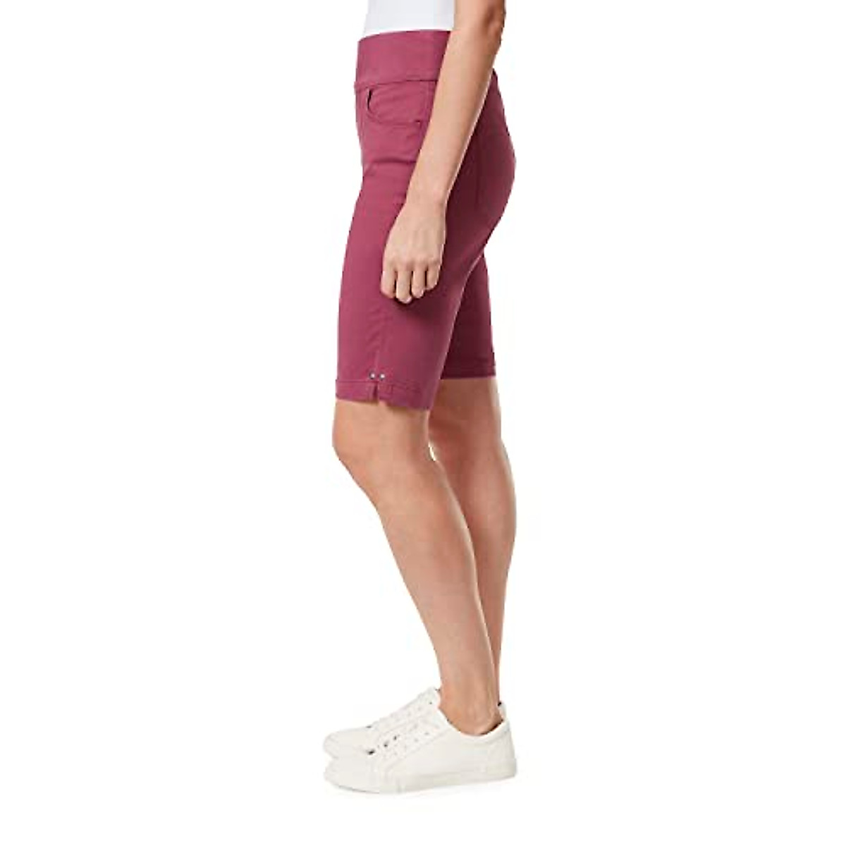 Gloria Vanderbilt Women's Amanda Pull on Bermuda Short, RUBARB JAM, 8