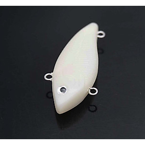 10pcs Fishing Unpainted VIB Crankbait Lure Body 49mm 4.59g Blank lipless Hard LuresSimulation Blank Body Clear Hard Baits Trout Salmon Minnow Lure Popper Lures Topwater Freshwater with Free Eye
