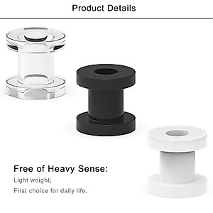 Lcolyoli Screw Fit Ear Gauges Kit Acrylic Tunnel Expander Stretcher Earrings Ultra Thin Silicone Ear Skin Flexible Flesh Earlobe Plugs Body Piercing Jewelry Set for Women Men 2G 9 Pairs