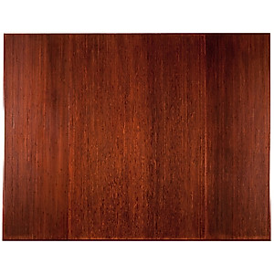 Bamboo Foldable Dark Cherry 48" x 52" No Lip 3/16" Thickness Chair Mats