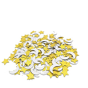 Twinkle Twinkle Little Star and Sliver Moon Confetti for Birthday Party Shower Wedding Party Decor and Table Decor confetti Glitter Paper Confetti 200 Pcs