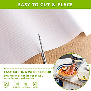 Anze Shelf Liner Non Adhesive Refrigerator Mats Washable, No Odor Plastic Pantry Liners, Wire Shelf Paper & Drawer Liner for Cupboard,Kitchen Cabinets, Bathroom Shelves, Shoe Rack