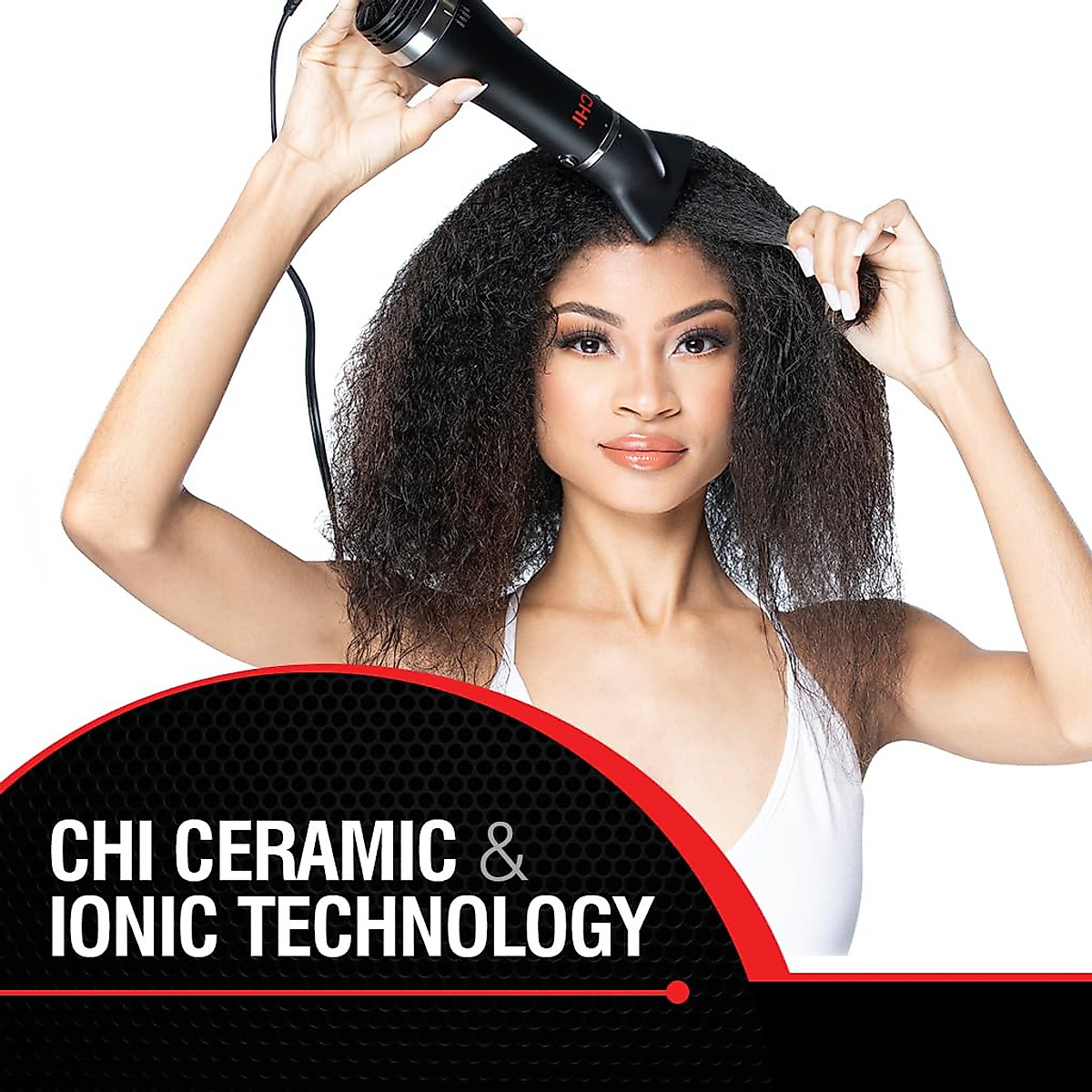 CHI Volumizer 4-in-1 Blowout Brush | Ceramic and Ion Technology | Black