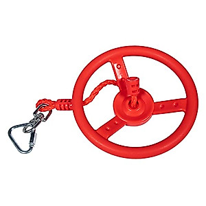 Totority Ninja Wheel Kids Swing Exercise Accessories Swing Indoor Outdoor Playset Playground Sets for Backyards Gym Monkey Wheel Arm Muscle Training Ring Gymnastic Rings Swing Gym Ring Red