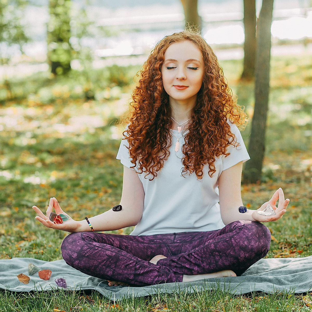 24Pcs Crystals and Healing Stones Set Include 14 Healing Chakra Stones, Natural Quartz Pendulum, Spiritual Crystal Necklace, Gift Wooden Box for Meditation, Yoga, Collection, Girlfriend, Lady