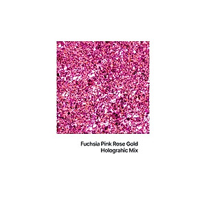 Hemway Fuchsia Pink Rose Gold Mix Glitter Chunky Multi Purpose Dust Powder Arts & Crafts Decorations Costumes Makeup Cosmetic Face Eye Body Nails Skin Hair Festival 10g