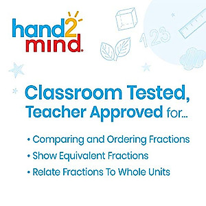 hand2mind Plastic Double-Sided Decimal and Fraction Tiles, (Set of 51) & Plastic Connecting Fraction Circles, Fraction Manipulatives, Unit Fraction, Rainbow Circle Math Manipulatives, (Set of 5)