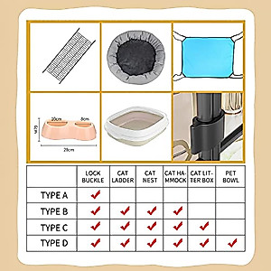 Cat Cage Indoor Enclosure Metal Wire DIY Pet Playpen Catio Cat Enclosures Small Animal House Villa Large Exercise Place for Kitten Guinea Pig and Chinchilla Ideal for 1-3 Cats (Color : C, Size : 75*