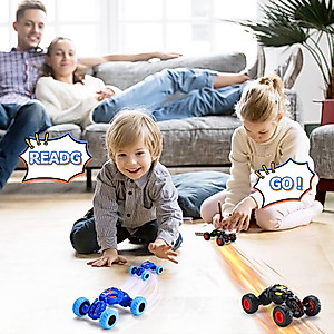 Toy Cars for 3 Years Old Kids,Vioziot 2pcs Pull Back Cars Friction Race Cars,Stunt Monster Truck Toys Gifts for 3 4 5 6 Year Old Boys Girls