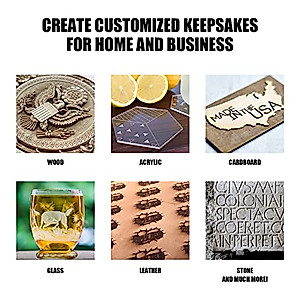 OMTech 40W Laser Engraver, 8"x12" Desktop K40 Laser Engraving Machine, 200x300 Laser Etching Machine with Red Dot Pointer LCD Panel Software Bundle Water Pump Exhaust Pipe for Wood Acrylic Fabric More