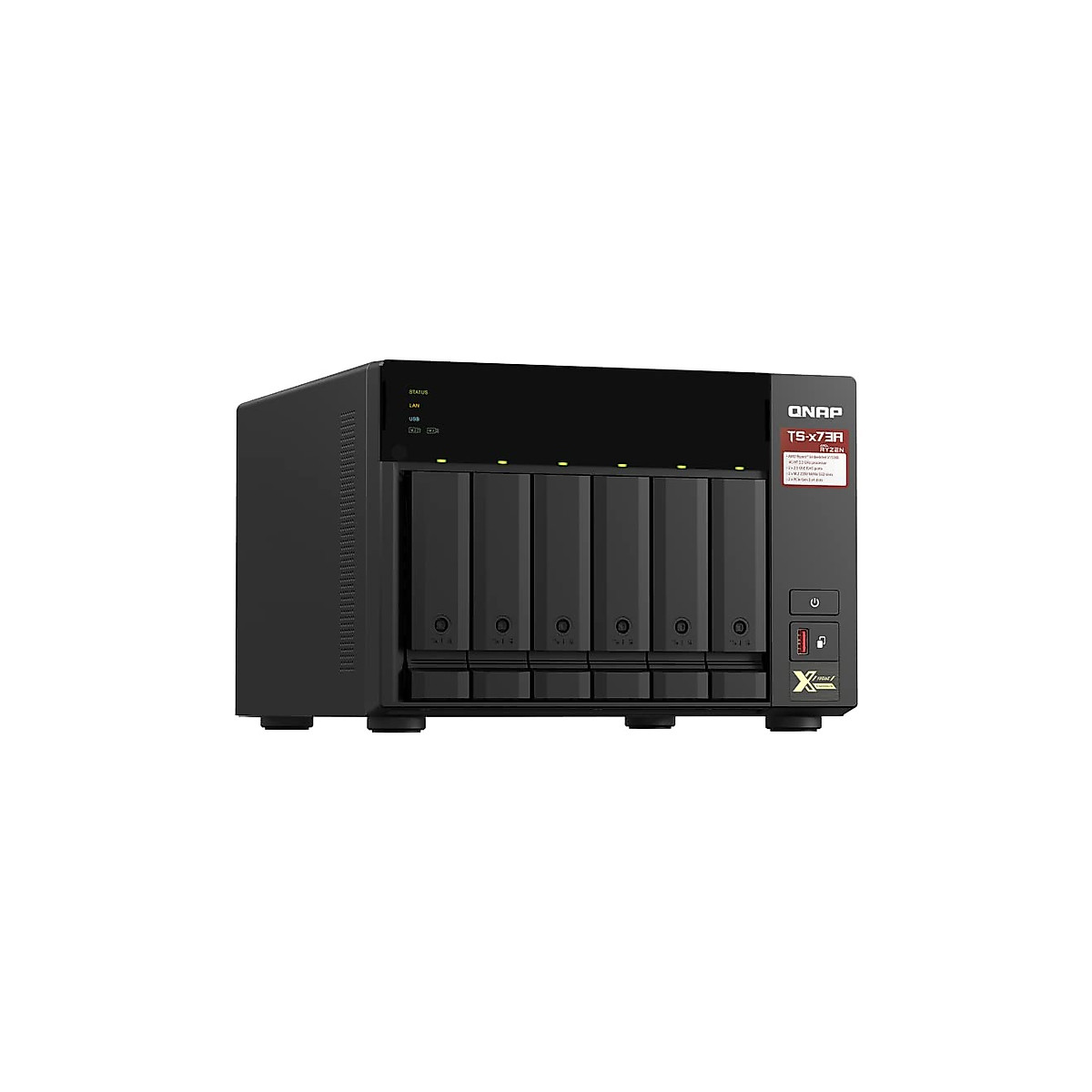 QNAP TS-673A-8G 6 Bay High-Performance NAS with 2 x 2.5GbE Ports and Two PCIe Gen3 Slots