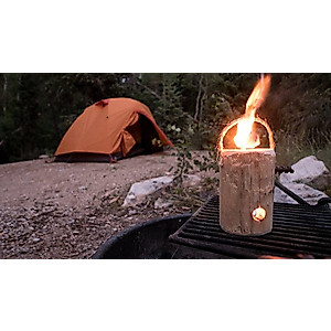 One Log Fire, Mini - Single Log Campfire, 100% Natural Red Pine, Easy Light - 1 Hour Burn Time (3 Pack)