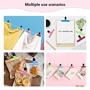 Chip Food Bag Sealing Clips - 8 Pack Food Clips, Chip Clips Bag Food Clips, Bag Clips for Food Storage with Air Tight Seal Grip, Plastic Clips for Chips, Snacks, Bread, Kitchen Accessories