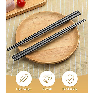 LOROTOCO 50 Pairs Chopsticks | Reusable | Dishwasher Safe | Bulk | Fiberglass | Adults | | Commercial - （9.45in）