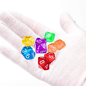 Yiotfandoll 60PCS Polyhedral Dice D10 Dice Game Dice for RPG MTG DND Dice Table Games Board Game (Color 1)